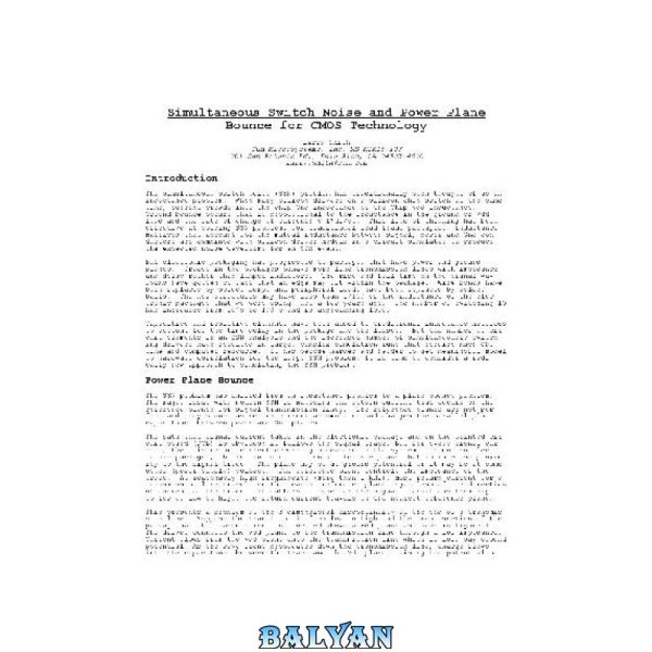دانلود کتاب Simultaneous switch noise and power plane bounce for CMOS ...