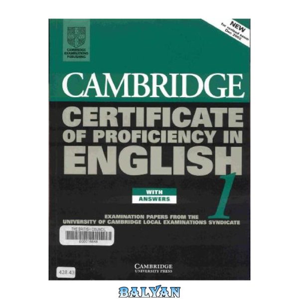 دانلود کتاب Cambridge Cpe Certificate Of Proficiency In English - بلیان